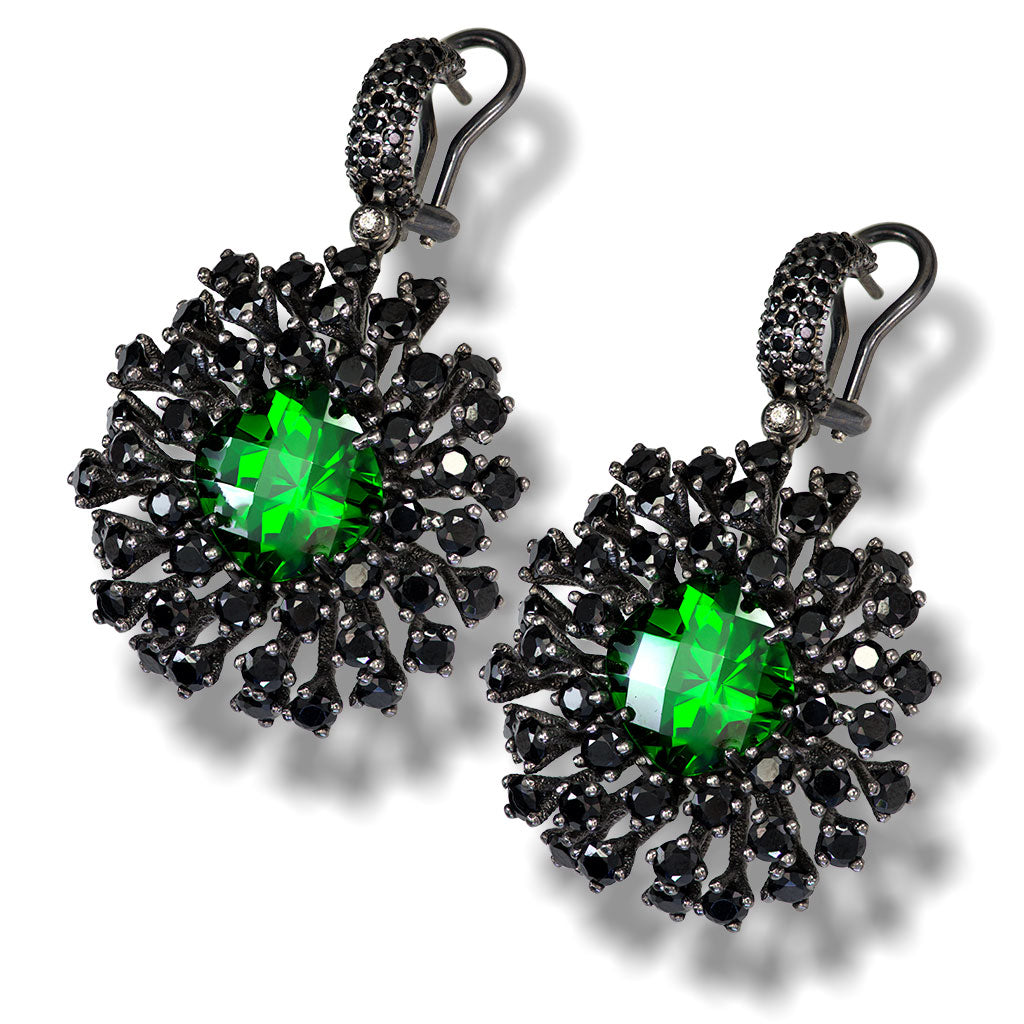 Silver Astra Earrings with Swarovski Crystal